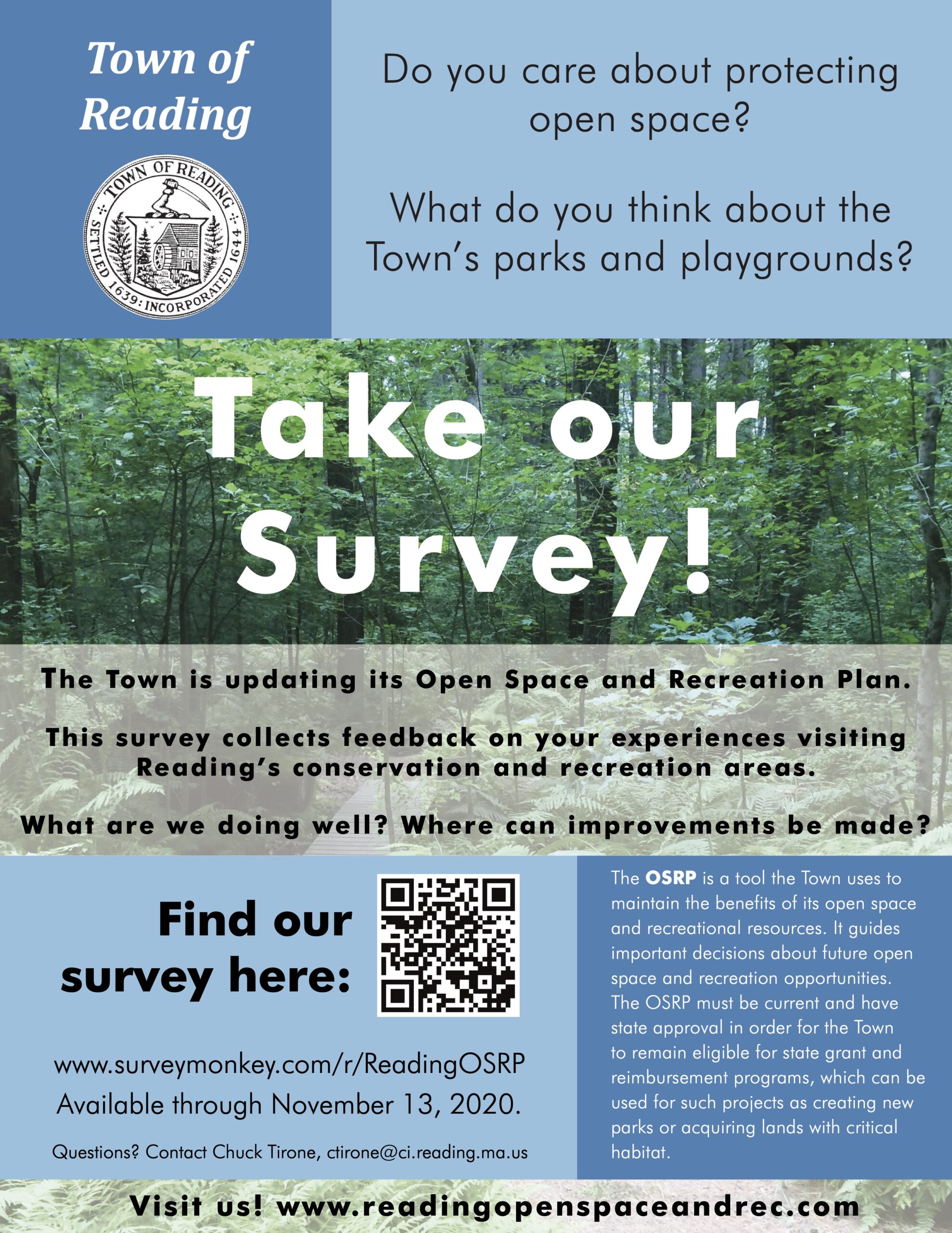Survey for Open Space and Recreation Available – The Reading Post