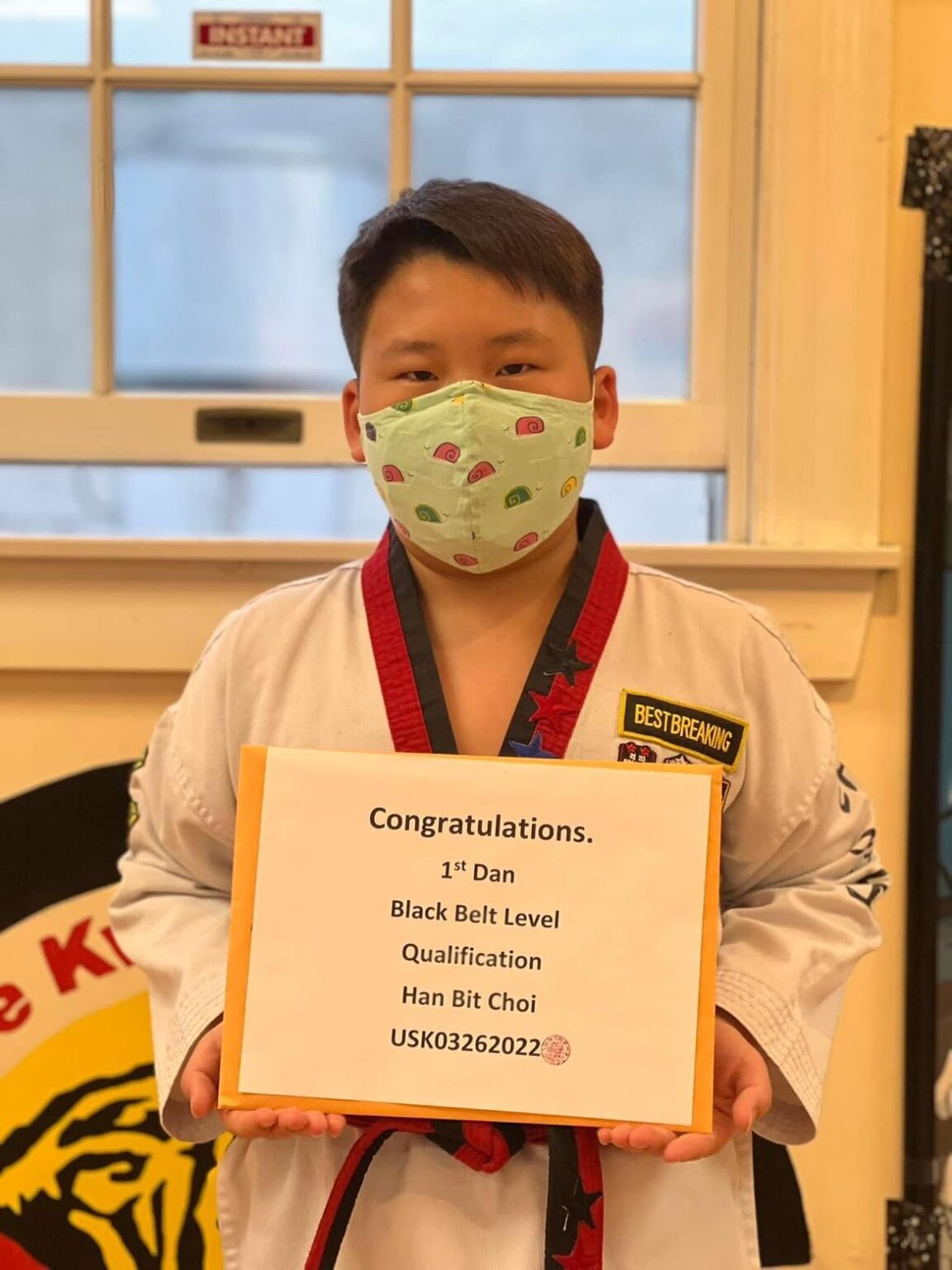 Choy Awarded Black Belt – The Reading Post