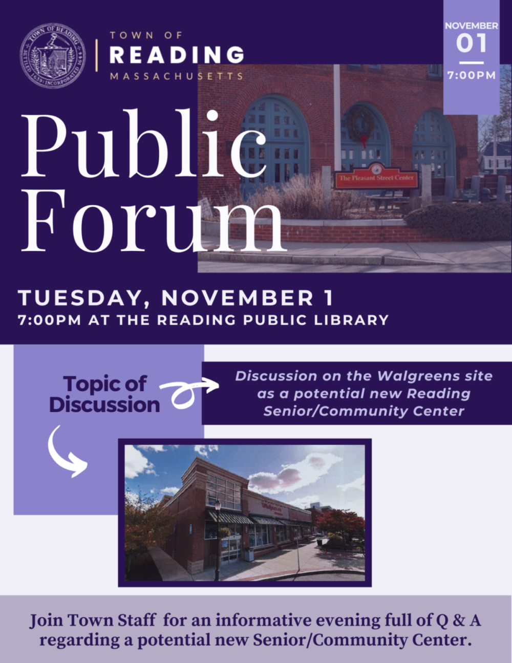 Public Forum: New Senior/Community Center – The Reading Post