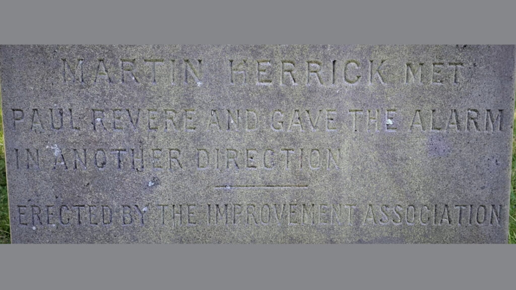 Martin Herrick Met Paul Revere and Gave the Alarm in the Other ...