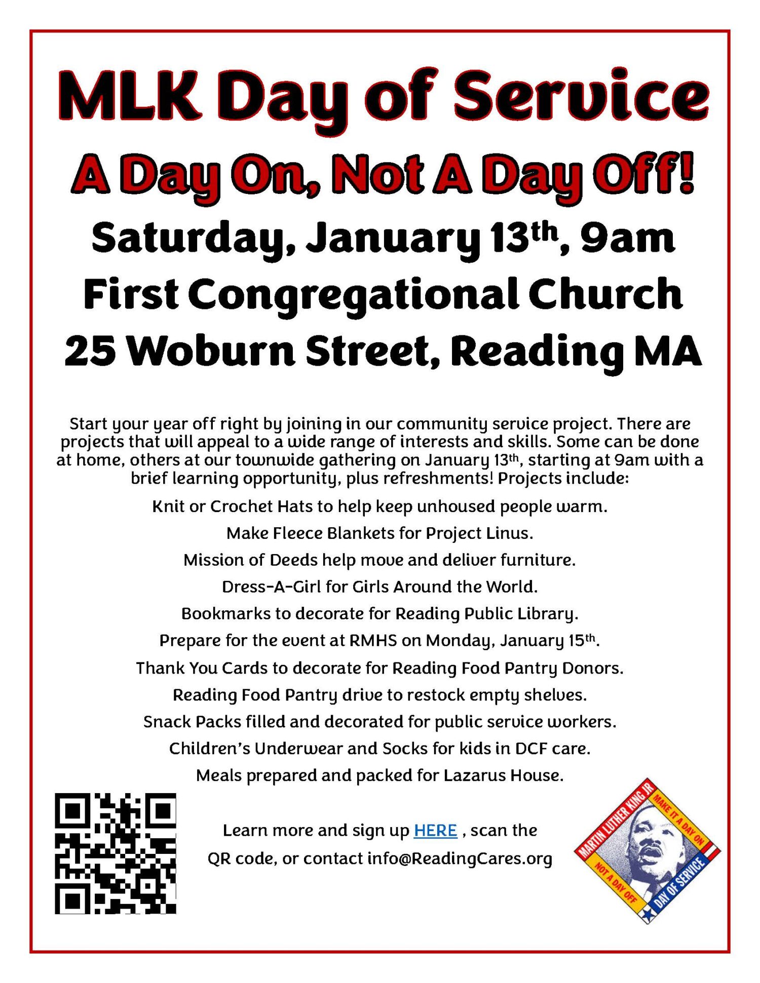 Mlk Day Of Service Flyer