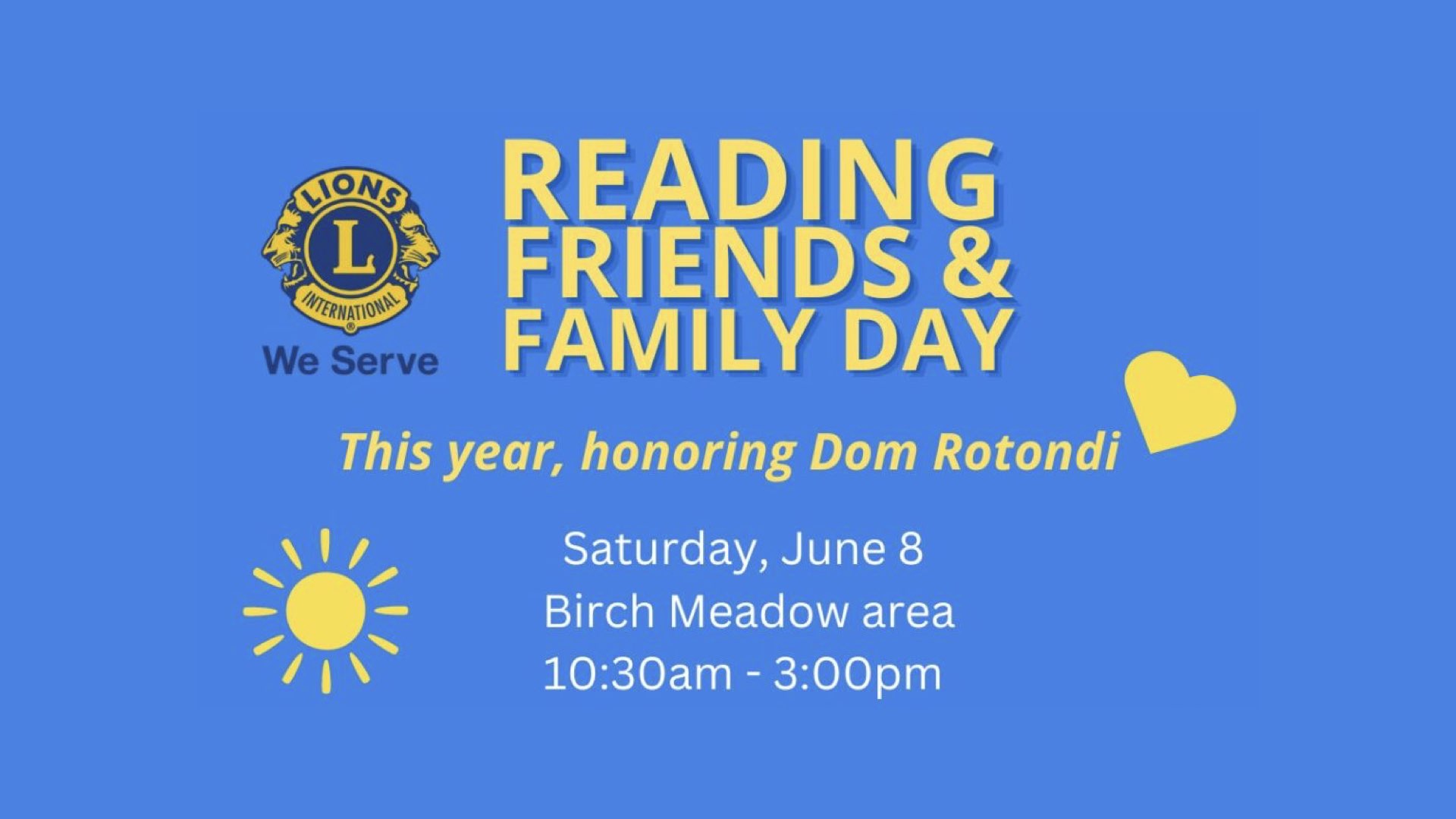 Coming up on Saturday, June 8, Reading Friends and Family Day, This ...