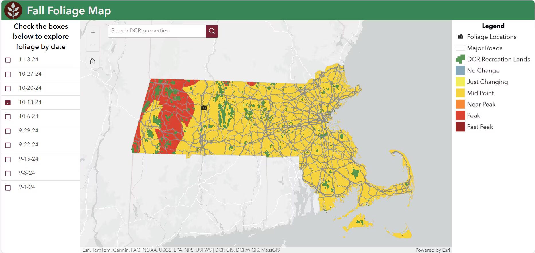 DCR Launches New Interactive Fall Foliage Map – The Reading Post