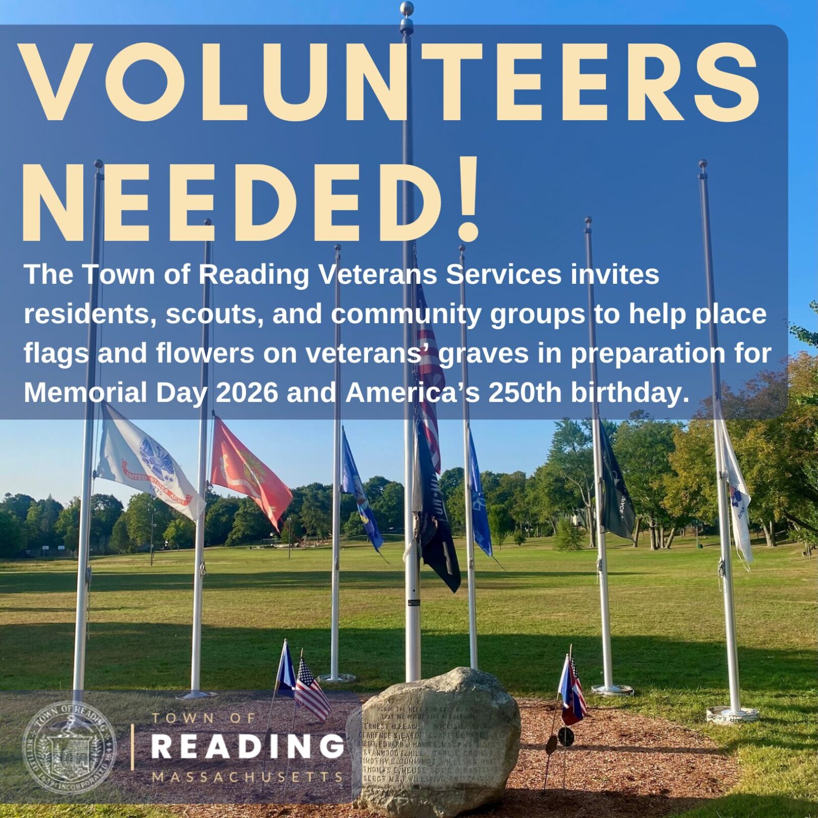 Reading Seeks Volunteers to Honor Veterans Ahead of Memorial Day 2026 ...