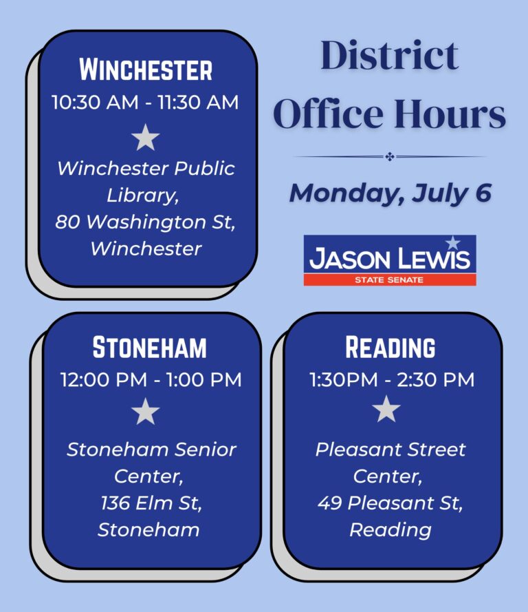 Senator Jason Lewis Announces July Office Hours in Reading | The ...